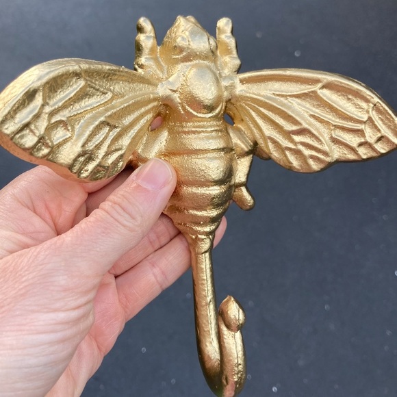 Accents | Rare Gold Cast Iron Bee Hook | Poshmark